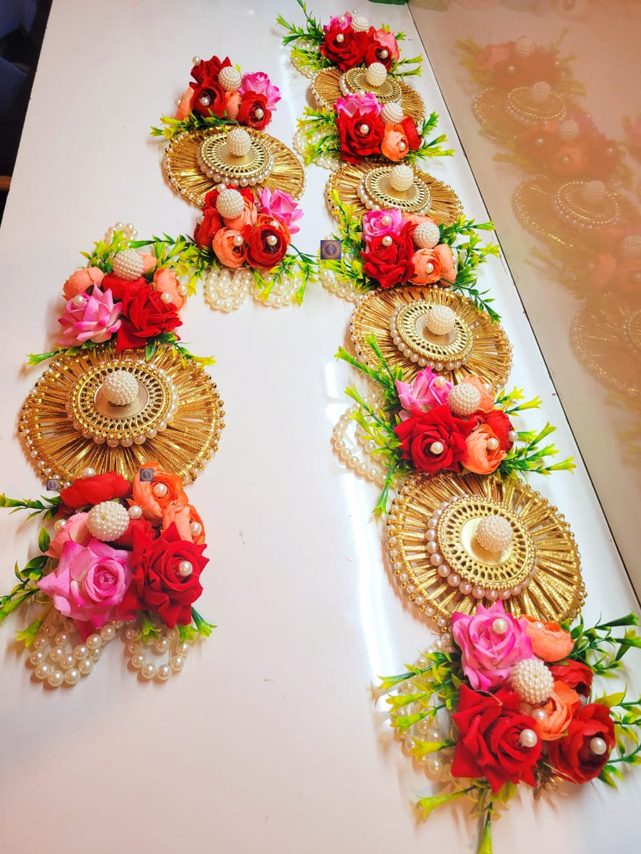 Beautifully Handcrafted Heavy Designer Traditional Gota Floral Bandarw ...