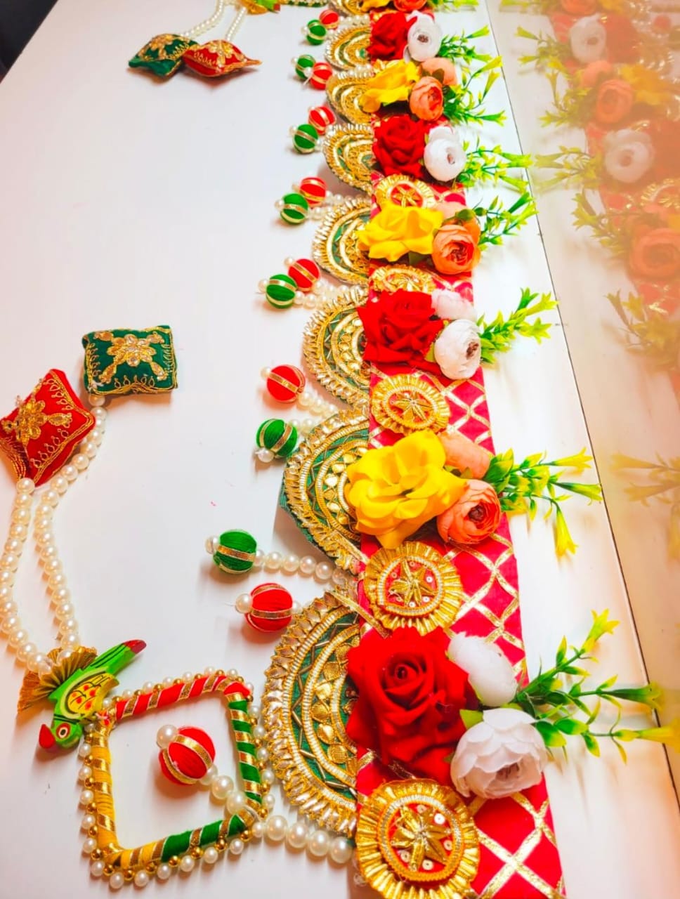 Beautifully Handcrafted Traditional Gota Borders and Floral Bandarwal ...